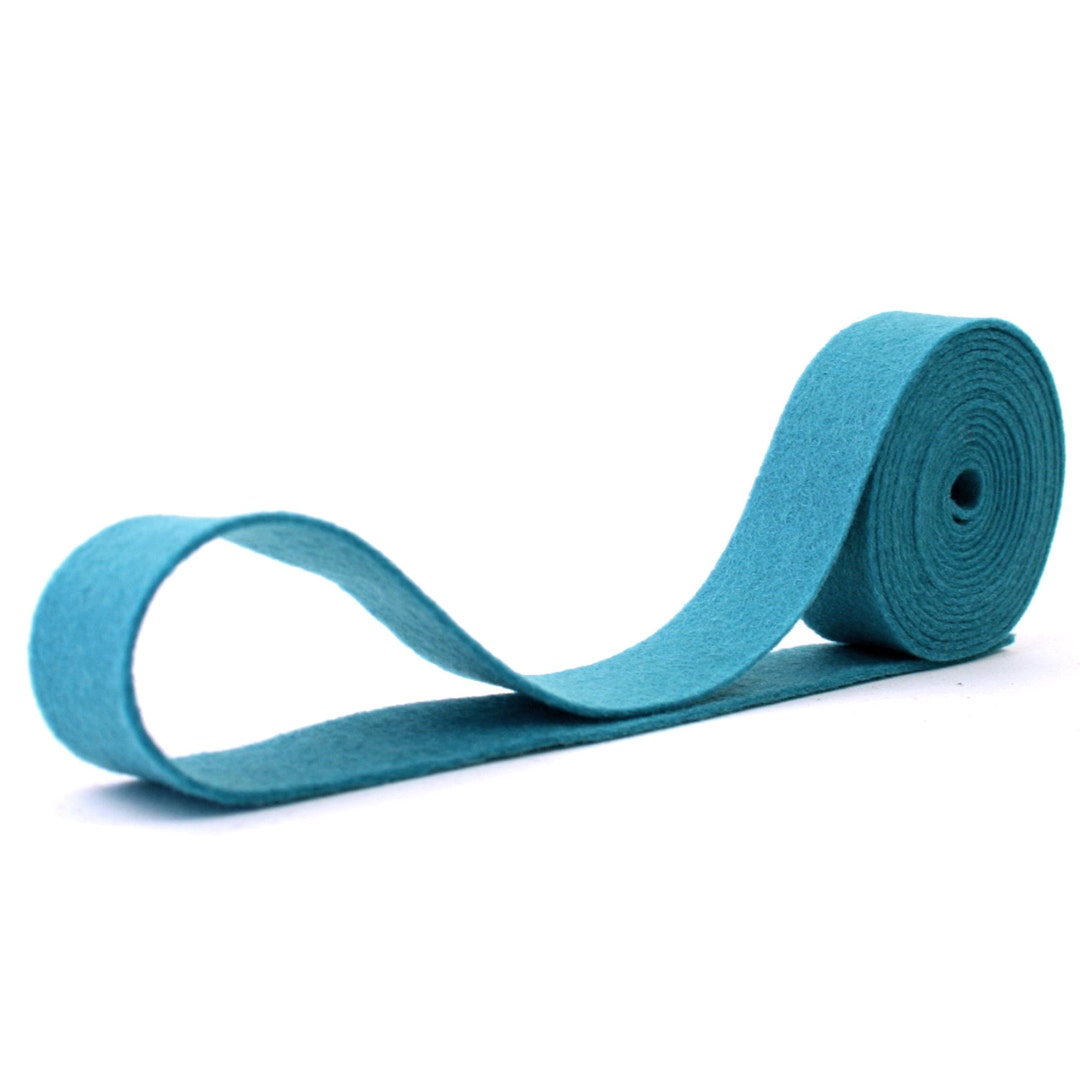100 Percent Wool Felt Ribbon in Color OCEAN - 3/4" X 2 Yards - Merino ...