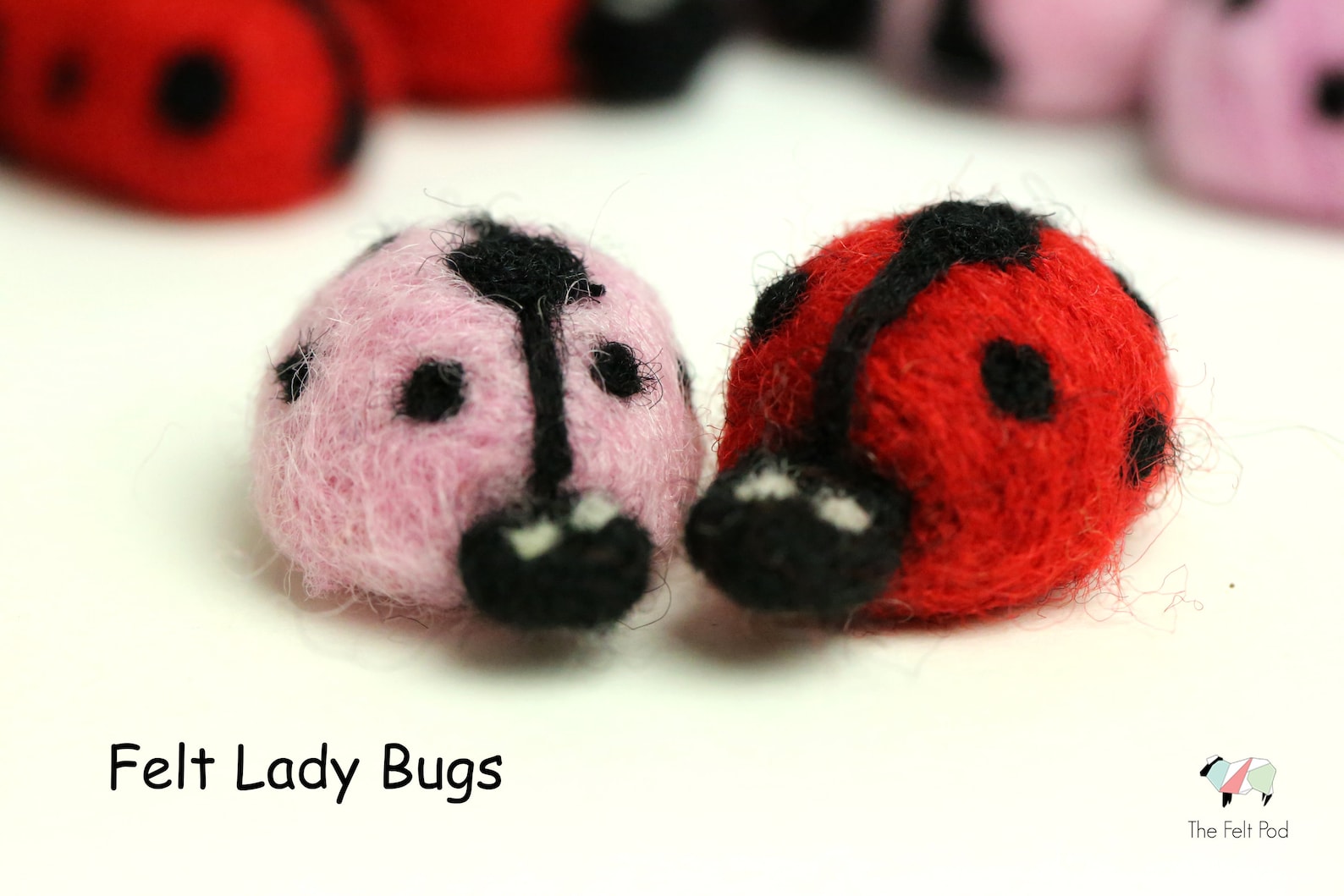 Felt Lady Bugs Red Felt Lady Bugs Pink Felt Lady Bugs | Etsy