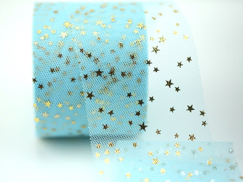 Gold Star Tulle // Glitter Star Tulle // Celeste Tulle // Celeste Gold ...