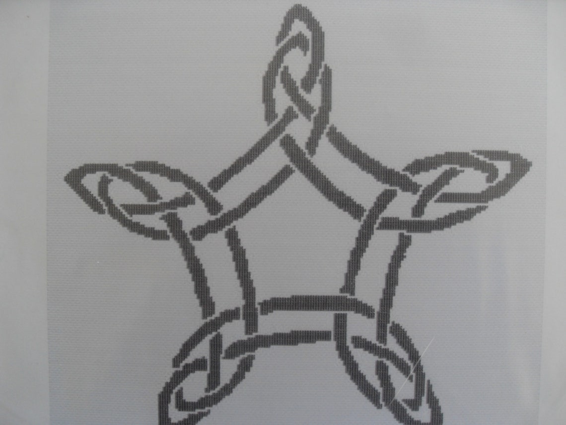 Pentacle Celtic Knot Cross Stitch Pattern Chart - Etsy
