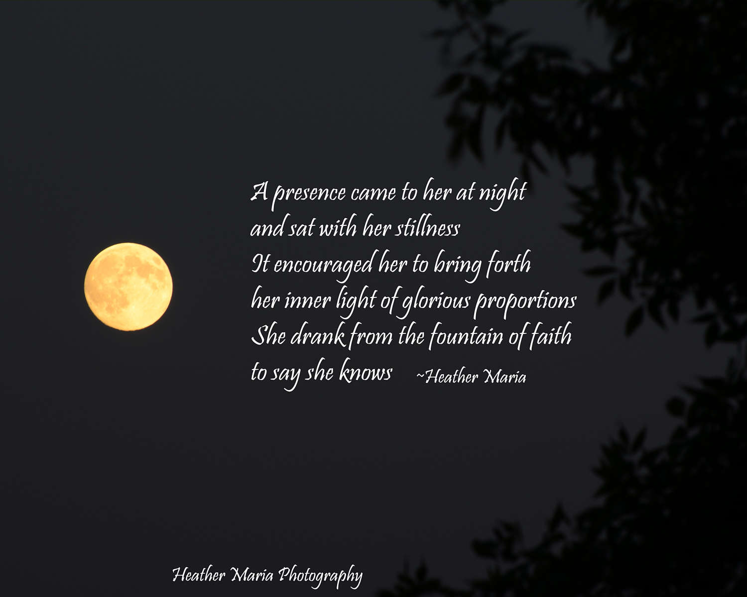 Inner Light poetry upon fine art photography by Heather Maria | Etsy