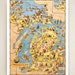 MICHIGAN MAP PRINT - Vintage Picture Map to Frame - Whimsical ...