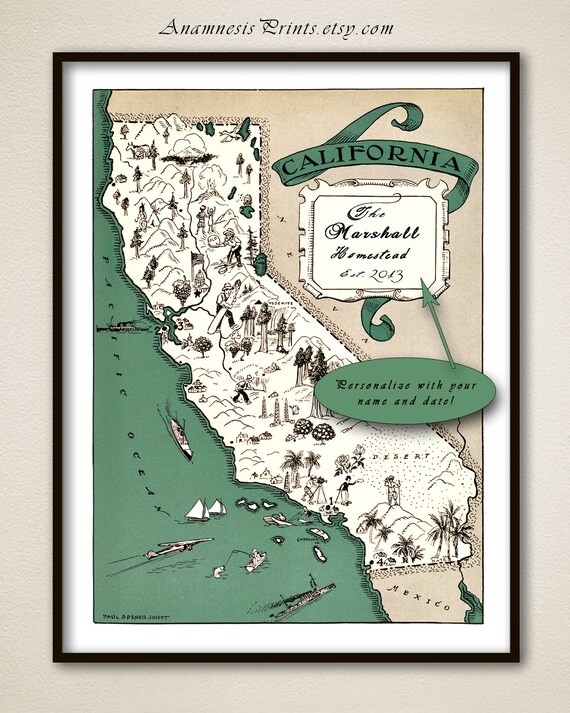 Charming California Map Nouveau Continent Ou Amerique. Old Map By
