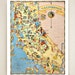 CALIFORNIA MAP PRINT Picture Map Illustrated Map Map Drawing California ...