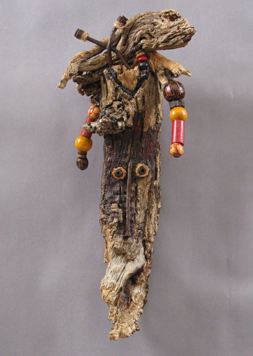 Driftwood Mask Sculpture - Obi - Etsy