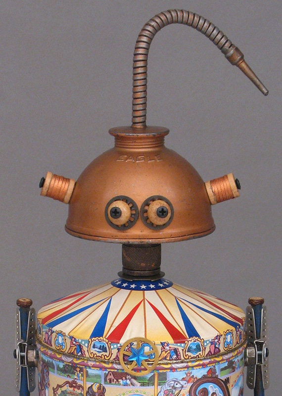 Robot Sculpture Clark - Etsy