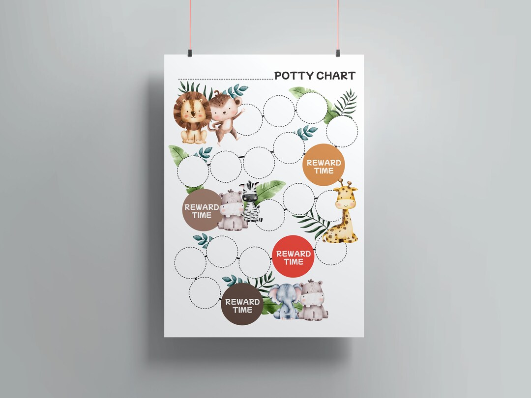 Safari Potty Chart, Printable, Lions, Zoo, Animals, Roar, Toilet ...