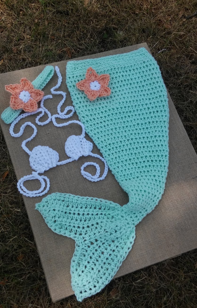 Crochet Mermaid Baby CROCHET MERMAID Outfit Photo Prop - Etsy