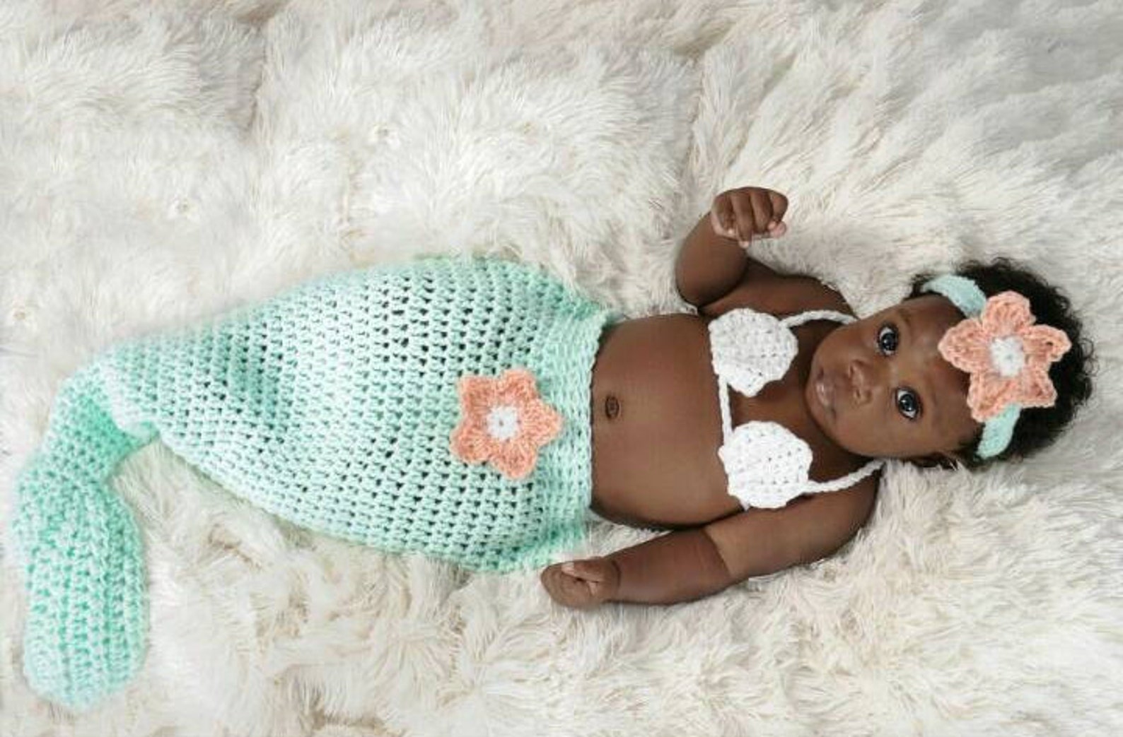 Crochet Mermaid Baby CROCHET MERMAID Outfit Photo Prop - Etsy