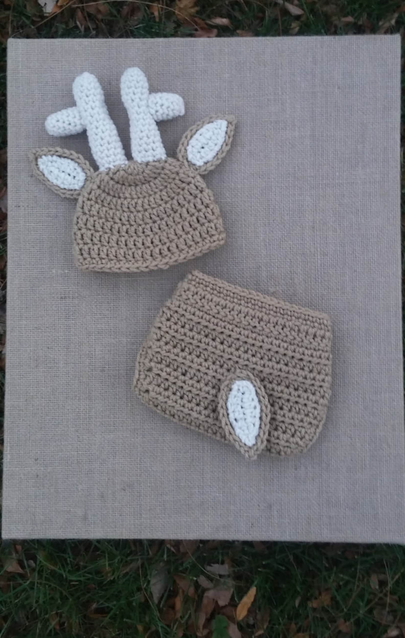 Newborn Baby Deer Diaper Cover Set, Baby Boy and Girl Deer Outfit, Baby ...