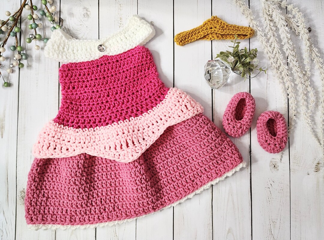 Princess Aurora Photo Prop,newborn Photo Prop, Crochet Baby Outfit,baby ...