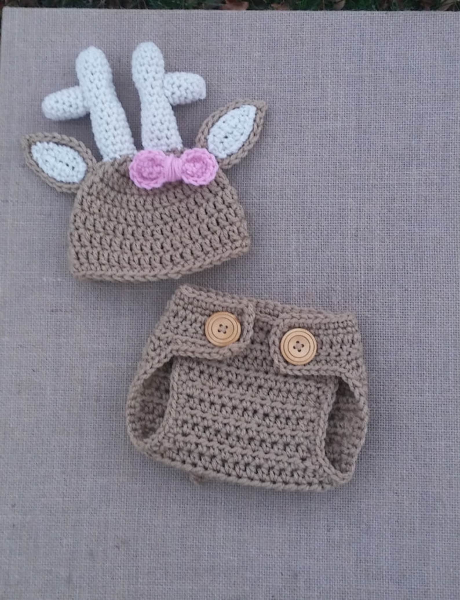 Newborn Baby Deer Diaper Cover Set, Baby Boy and Girl Deer Outfit, Baby ...