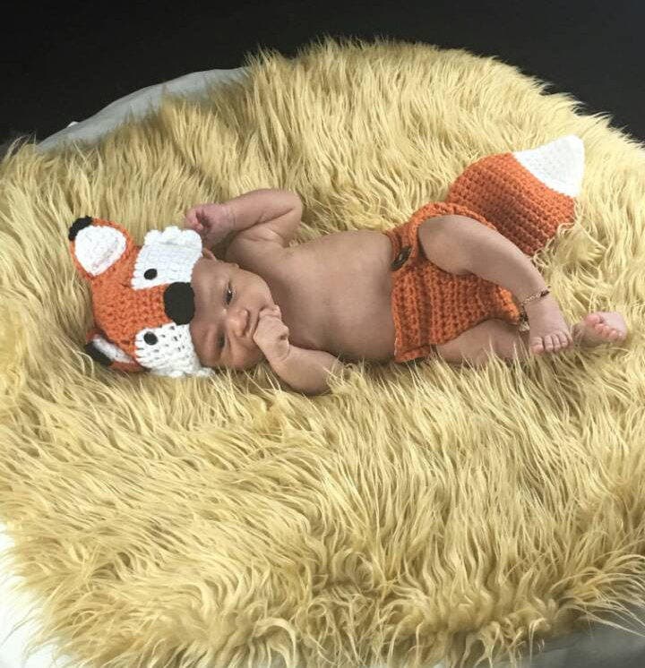 Baby fox hat Crochet fox Hat and Diaper Cover newborn Fox | Etsy