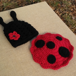 Newborn Ladybug Outfit, Ladybug Photo Prop, Crochet Baby Ladybug, Baby ...