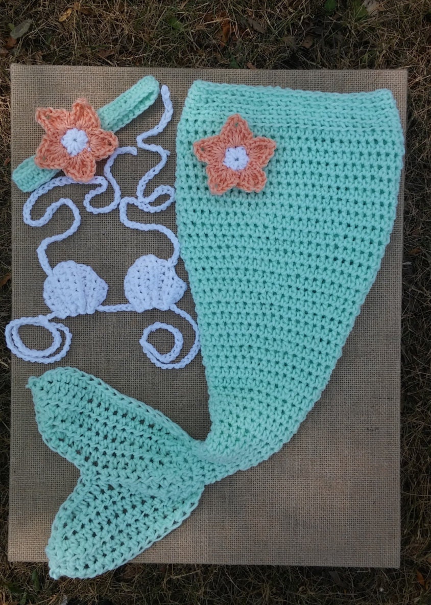 Crochet Mermaid Baby CROCHET MERMAID Outfit Photo Prop - Etsy