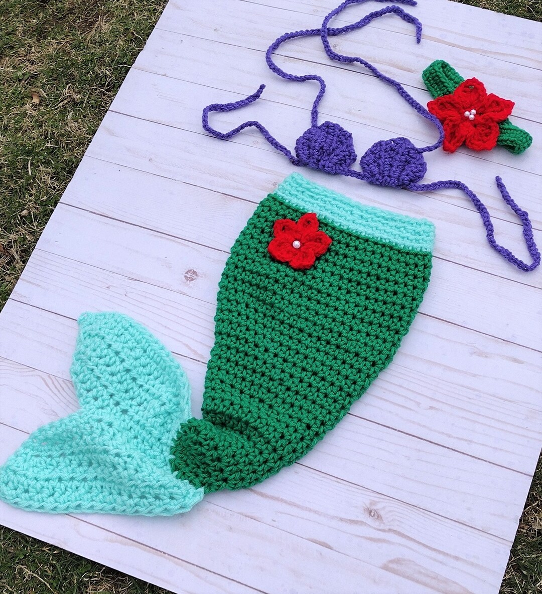 Mermaid Tail Baby Set,baby Mermaid, Little Mermaid, Baby Girl Prop ...