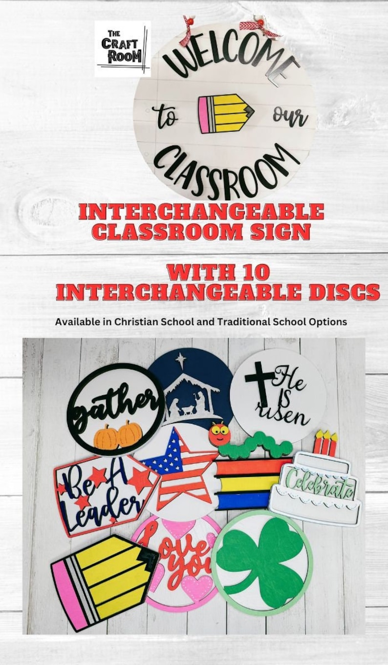 Interchangeable Personalized Classroom Door Sign, Teacher Gift, Back to ...