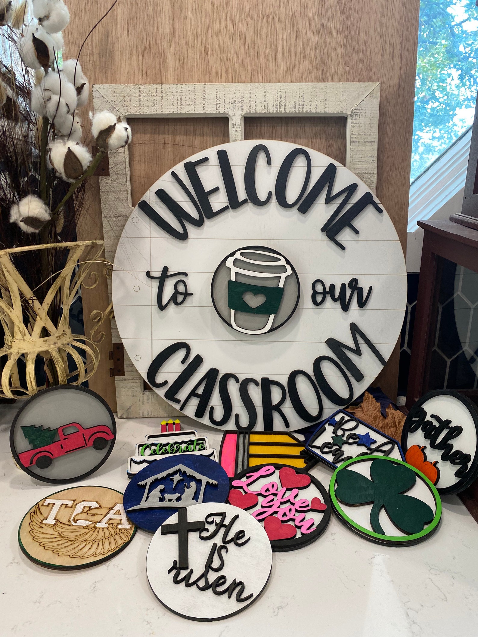 Interchangeable Personalized Classroom Door Sign, Teacher Gift, Back to ...