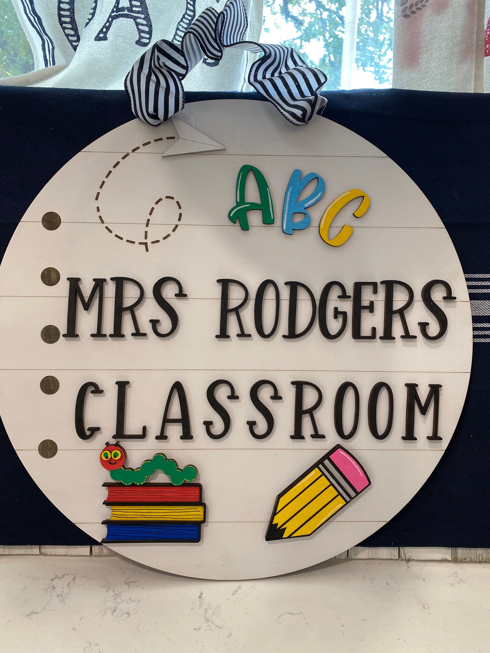 Personalized Classroom Door Sign, Teacher Door Hanger, Teacher Gift ...