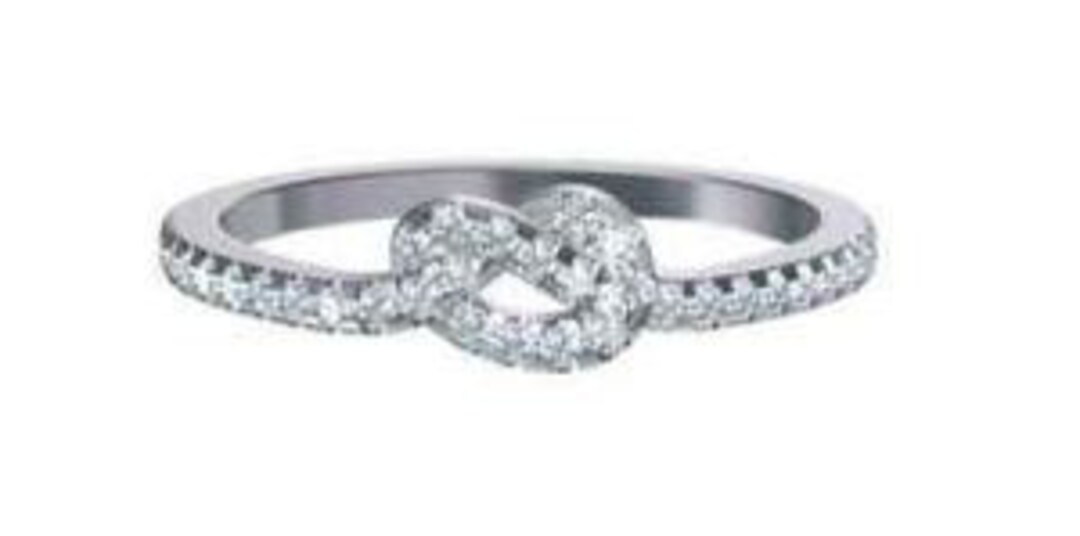 Gold Blue Yellow or Pink Sapphire Infinity Knot Wire Band Ring - Etsy