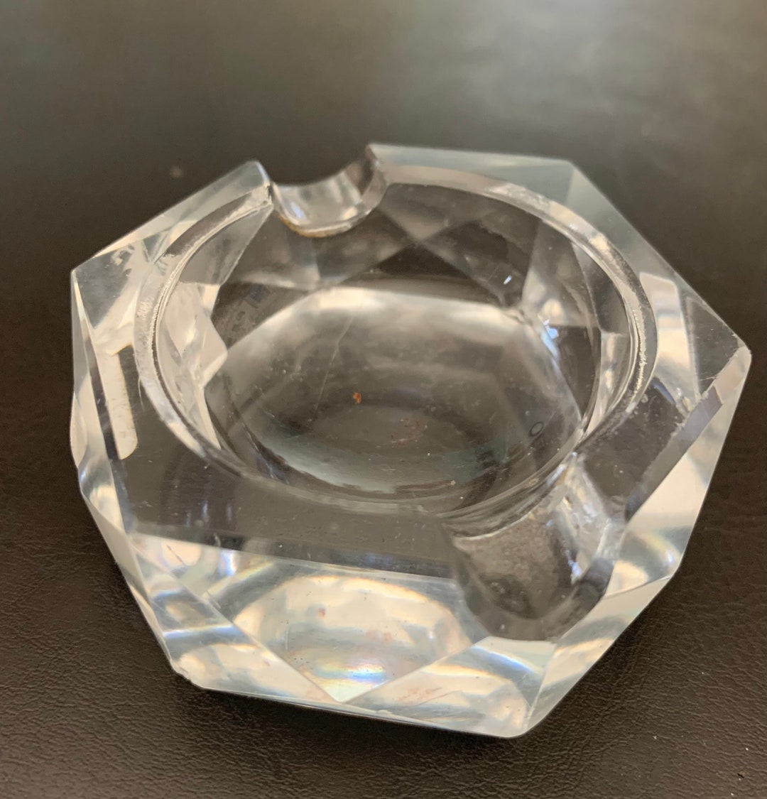 Vintage Faceted, Crystal Ashtray, Personal Use - Etsy