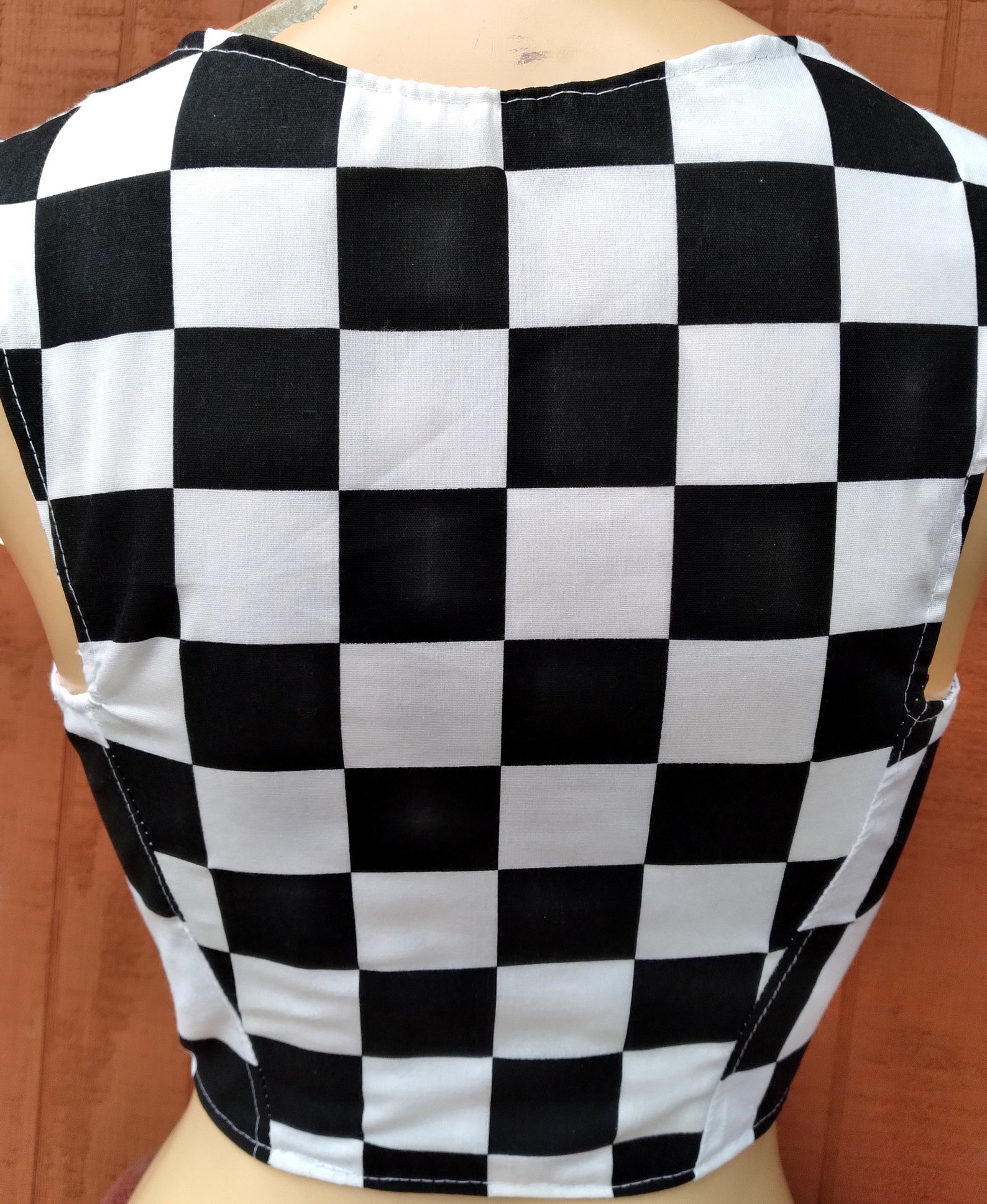 Burlesque Corset, Bodice, Bustier, Vest, Two in One, Reversible ...