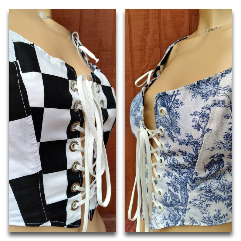 Burlesque Corset Bodice Bustier Vest Two in One - Etsy