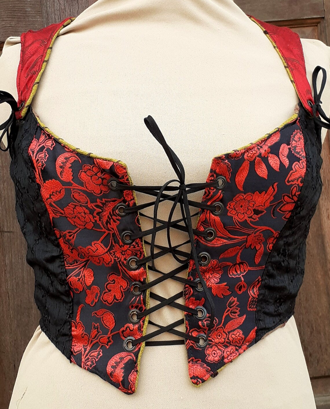 Corset/bodice/bustier/vest/ Waist Coat/ Two in One, Reversible ...