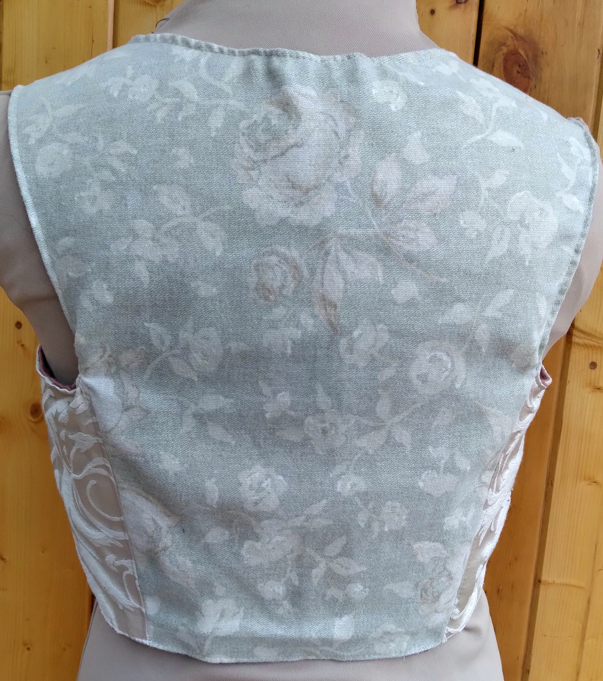 Floral Corset Bodice Bustier Vest Two in One Reversible | Etsy