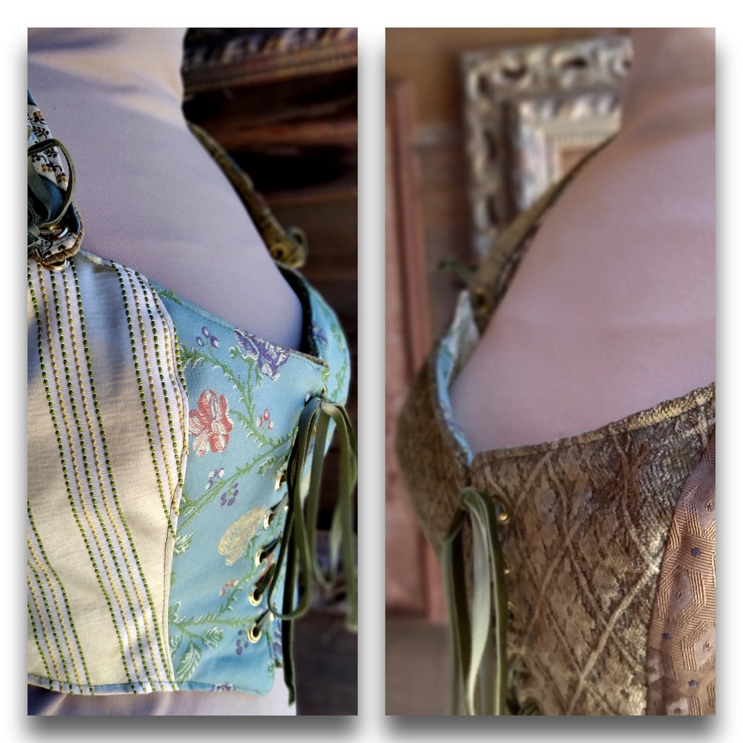 Forest Green Corset, Bodice, Bustier, Vest, Reversible, Renaissance ...