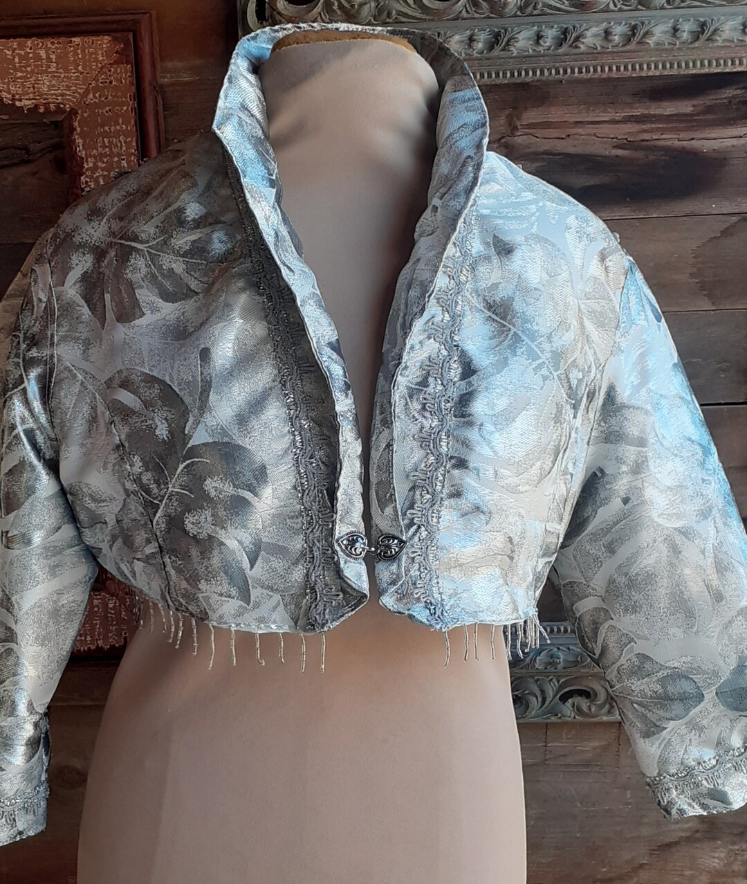 Silver Bolero, Short Jacket, Shrug, Wedding Top - Etsy