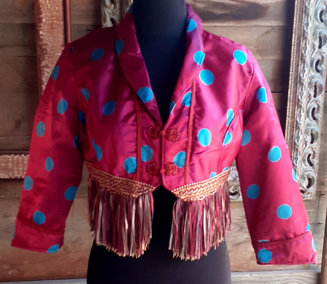 Maroon, Turquoise Bolero, Short Jacket, Shrug - Etsy