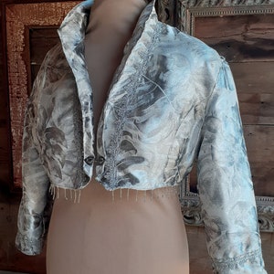 Silver Bolero, Short Jacket, Shrug, Wedding Top - Etsy Canada