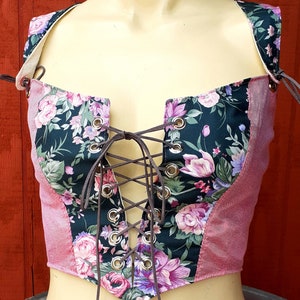 Corset/bodice/bustier/vest/ Renaissance/boho/ Wench/ Size 0 - Etsy