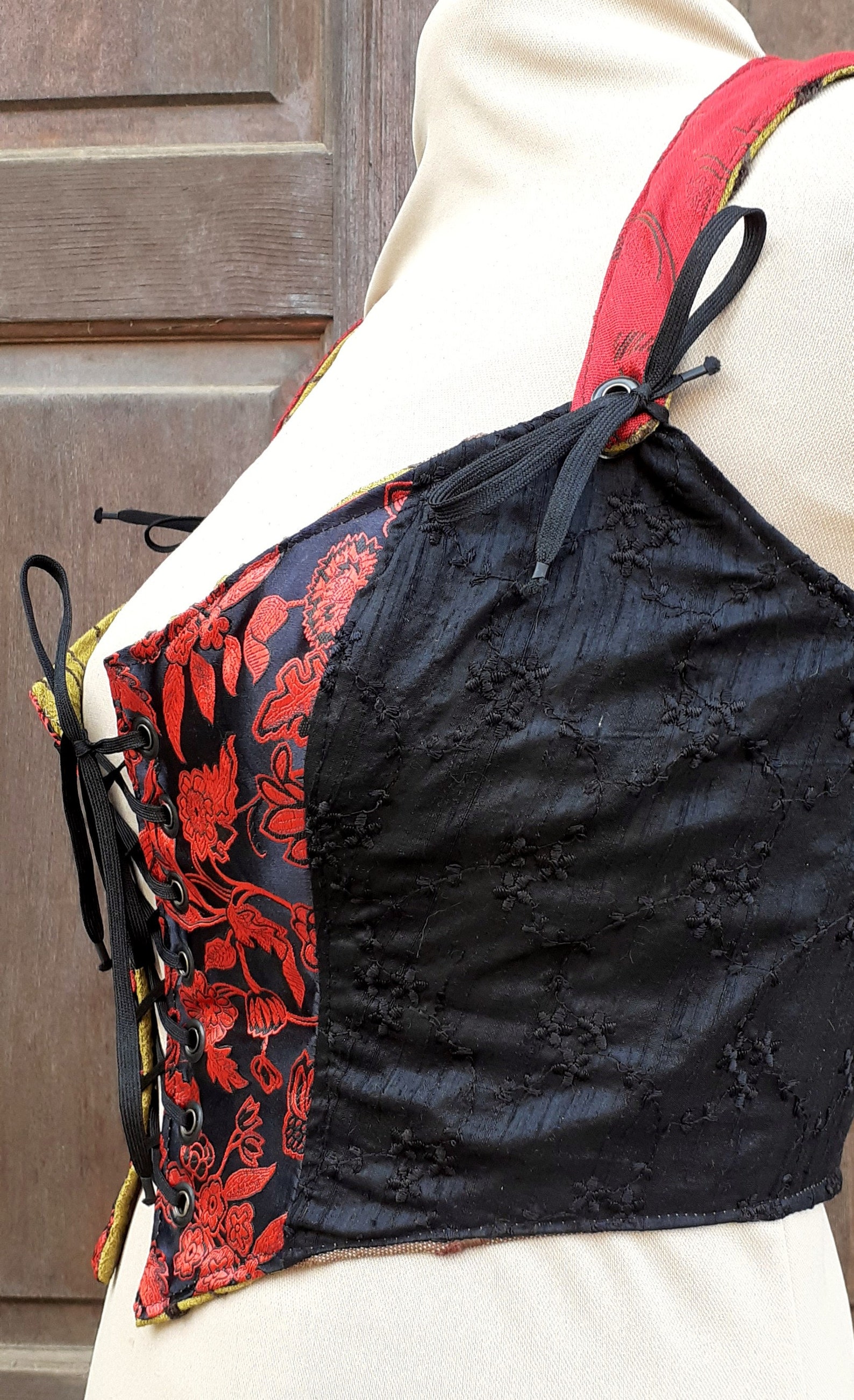 Corset/bodice/bustier/vest/ Waist Coat/ Two in One, Reversible ...