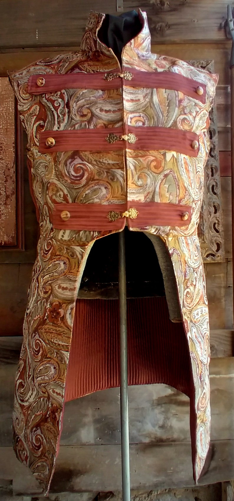 Gold Bronze Copper Men's Wearable Art Waist Coat Long - Etsy