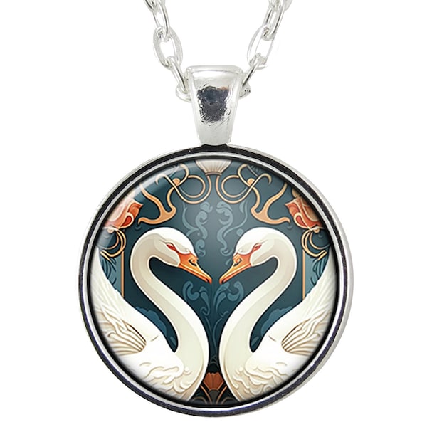 Swan Necklace - Etsy