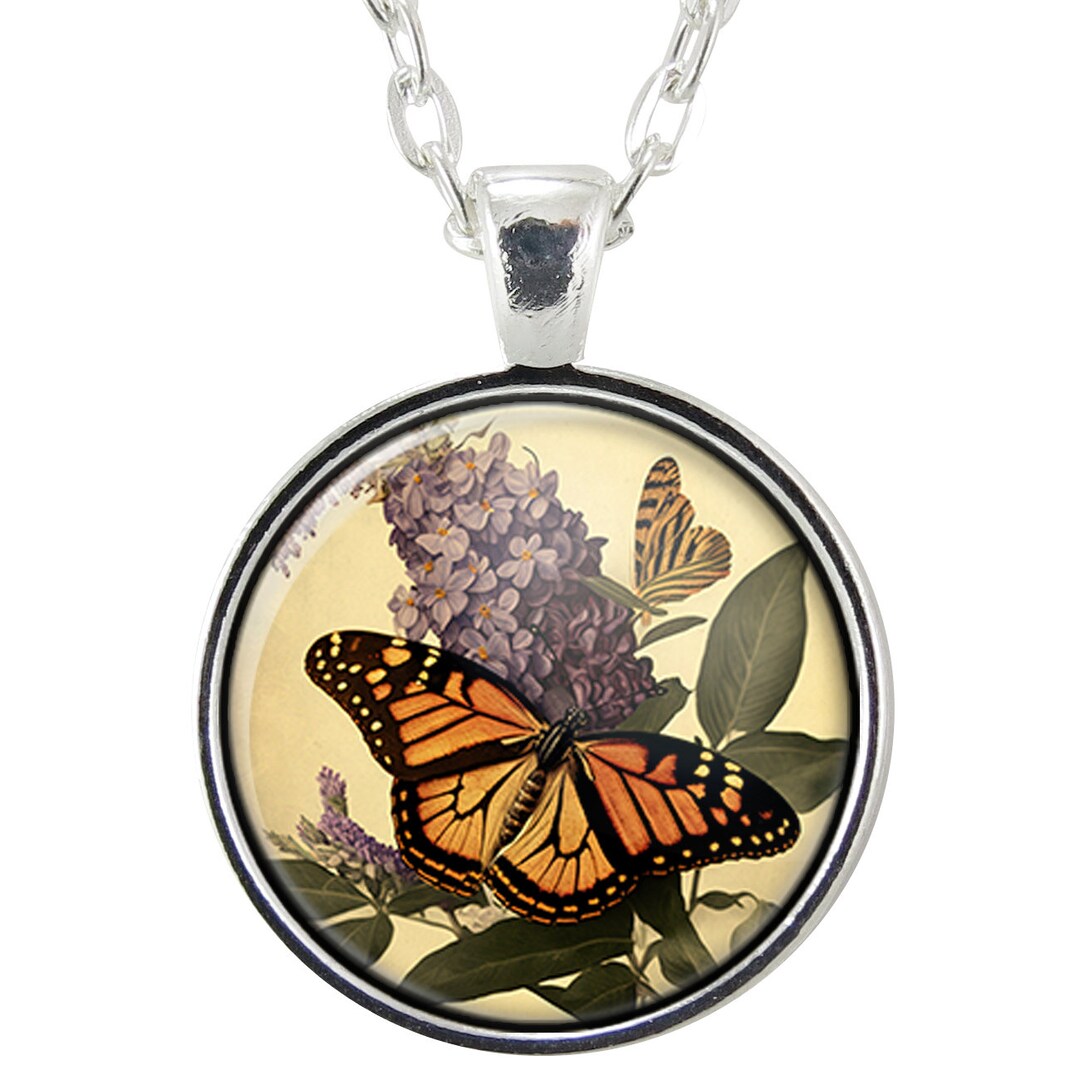 Monarch Butterfly Pendant Necklace, Gifts for Women, Nature Insects Art ...