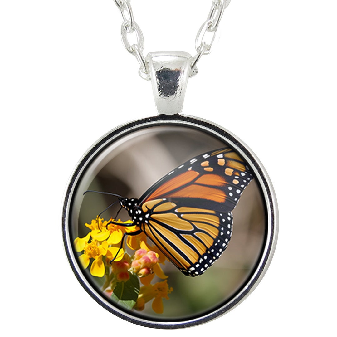Monarch Butterfly Pendant Necklace, Gifts for Women, Nature Insects Art ...