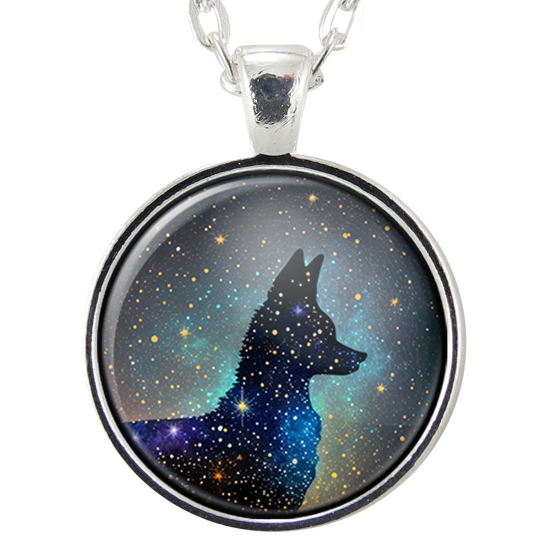 Fox Space Art Pendant Necklace, Naturecore Fantasy Art, Forestcore ...