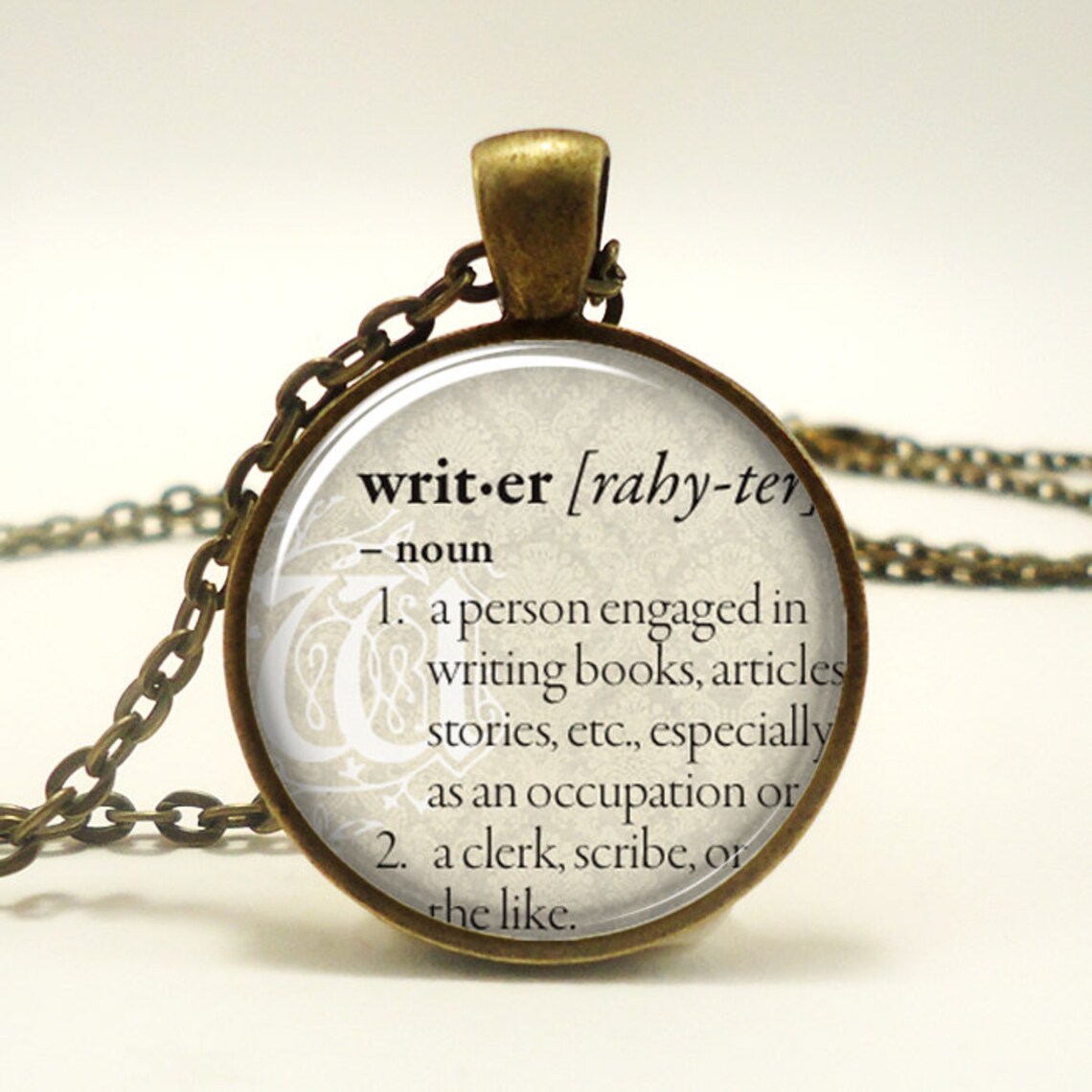 Personalized Gift, Dictionary Word Necklace, Custom Text Pendant ...