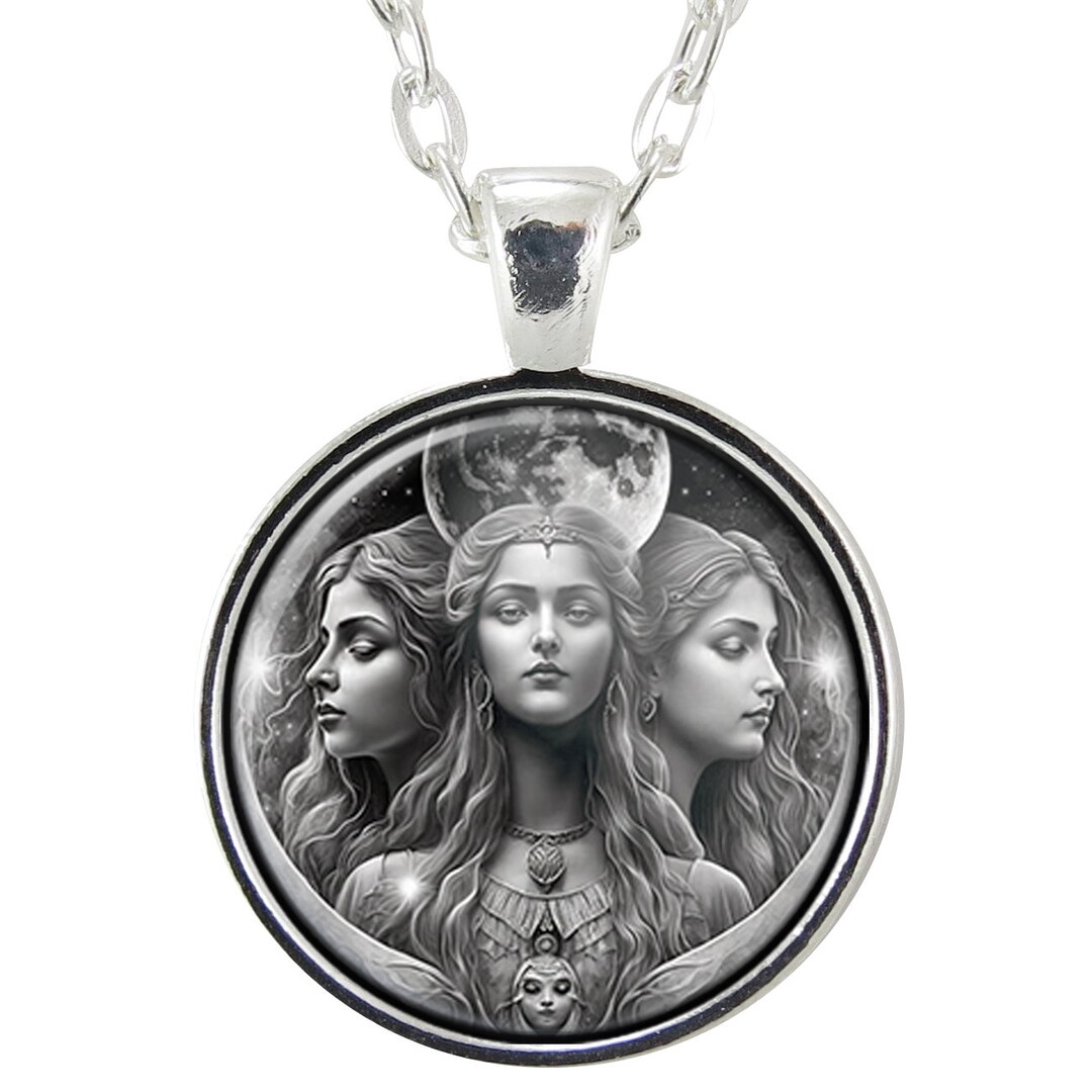 Hecate Triple Goddess Necklace, Greek Mythology Jewelry, Magic Hekate ...