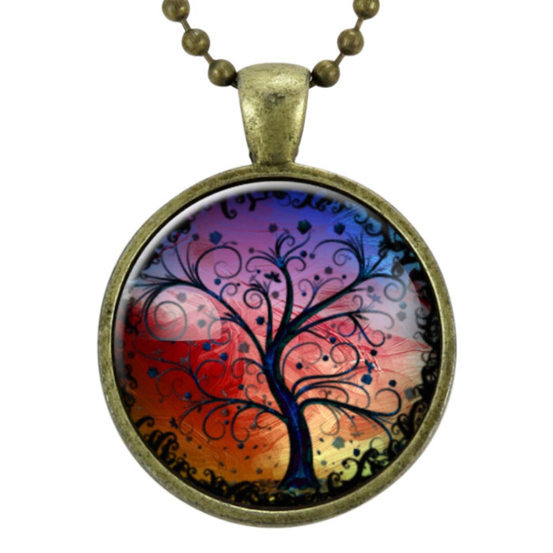 Tree Necklace, Bronze Pendant Charm, Woodland Jewelry, Gift Ideas, Fall ...
