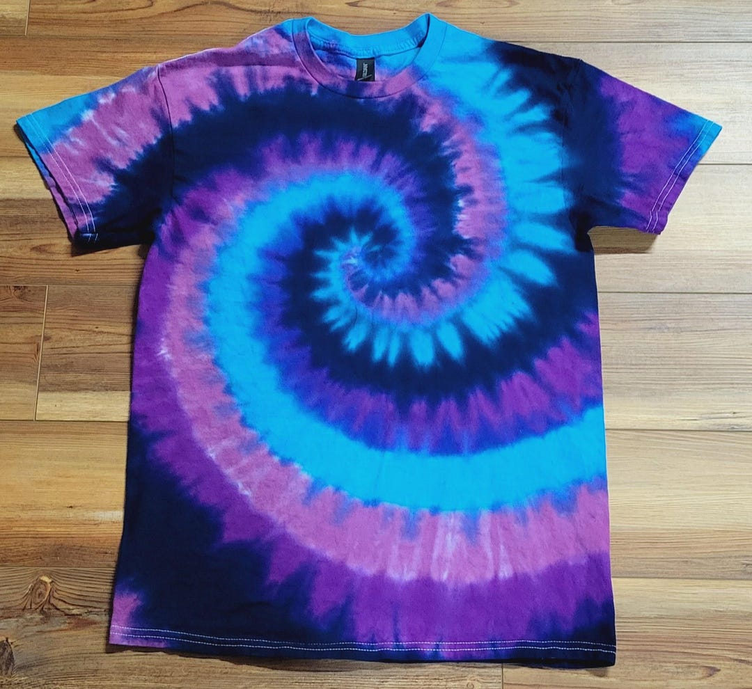 Purple Tie Dye Shirt, Adult Sizes S M L XL XXL 3XL, Blue Navy Light ...