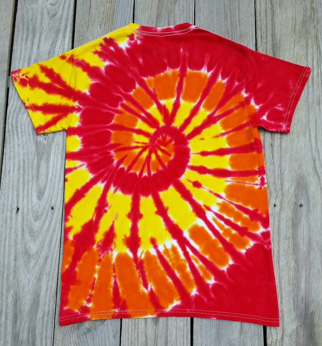 Adult Red Orange Yellow Tie Dye Tshirt, S M L XL XXL, Mens Tie Dye ...