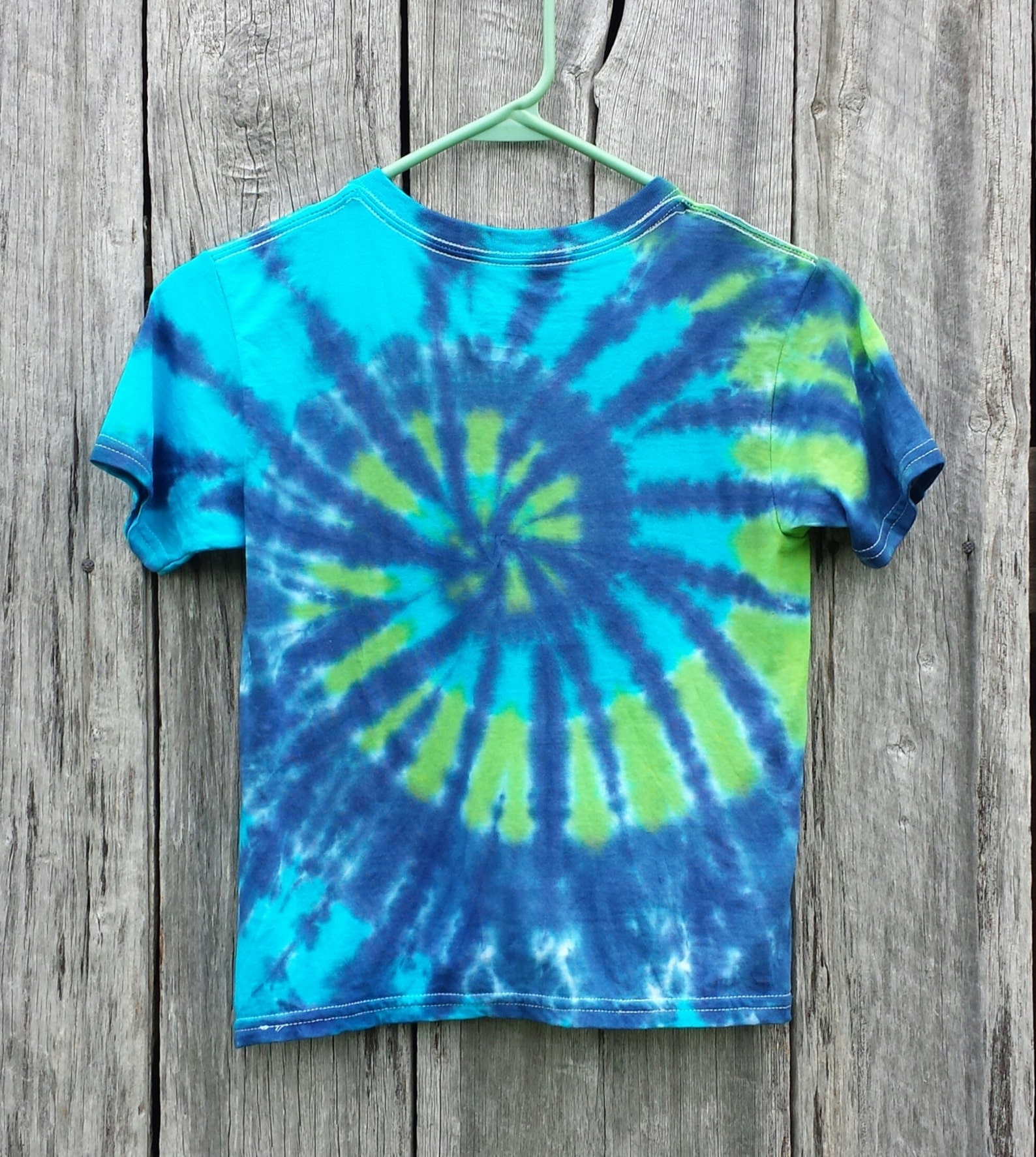 Tie Dye T-shirt Kids XS S M L XL Blue Green Tie Dye Hippie - Etsy