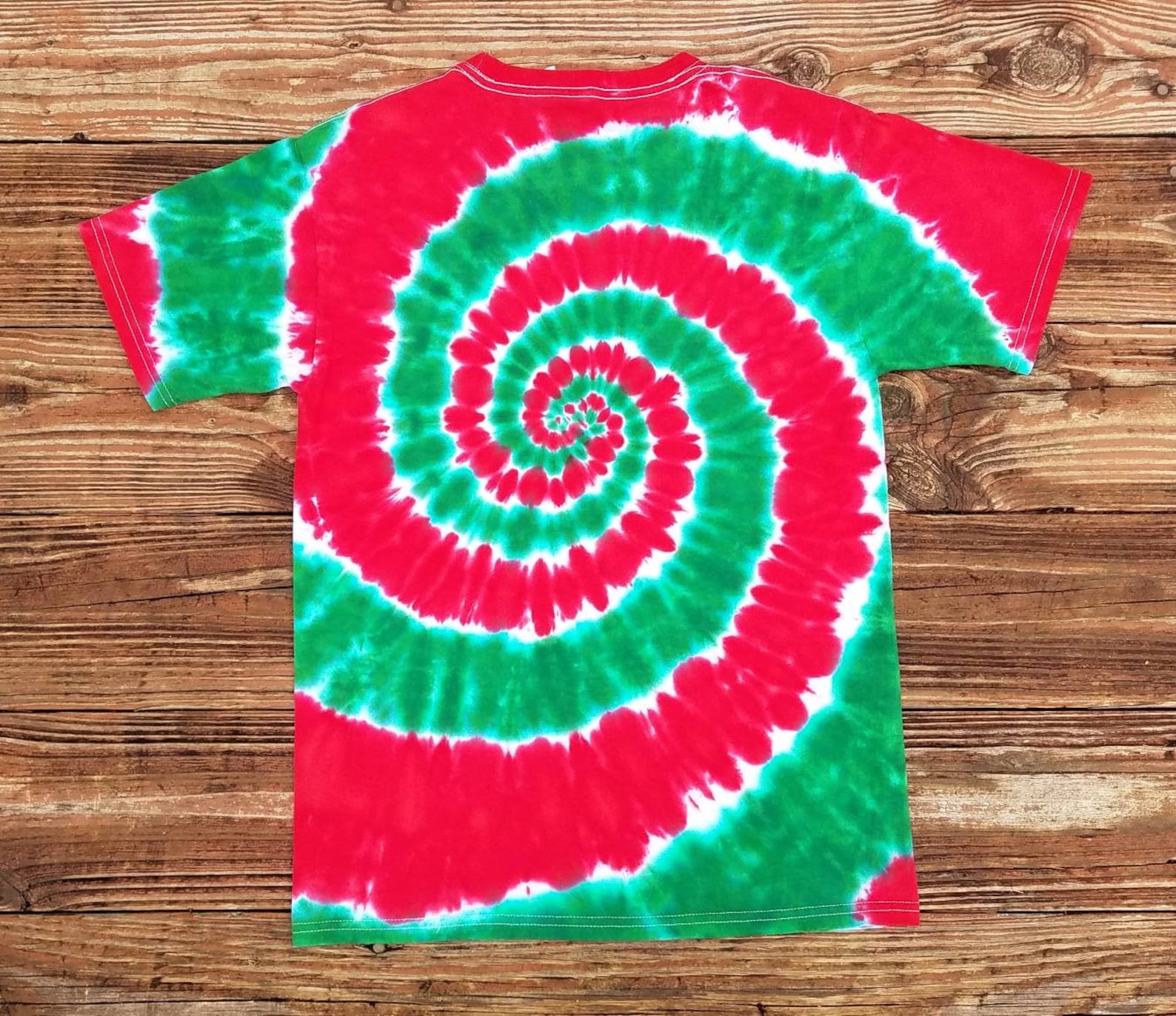 Infant Christmas Tie Dye, Kids Red and Green Spiral T-shirt, 6m 12m 18m ...