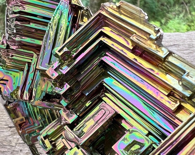 Fractal Fixation, Large Bismuth Crystal Display, Unique Home Decor ...
