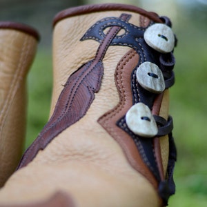 Feather & Leather Moccasin Boots: Made to Order - Custom Moccasins ...