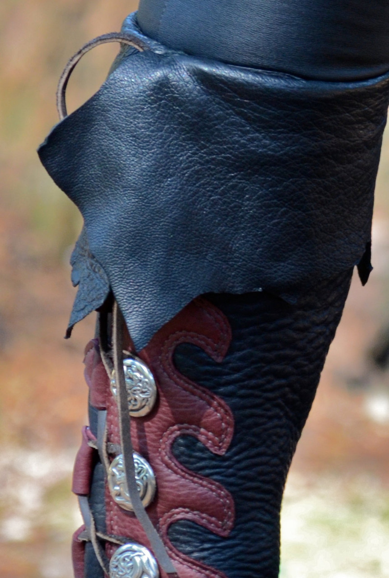 Knee-high Custom Viking Boots With Cuff Custom Buffalo - Etsy